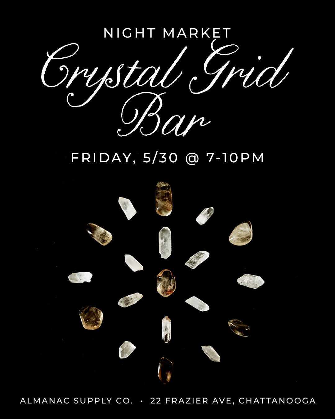 May 30, 2025 - Crystal Grid Bar – Almanac Supply Co.