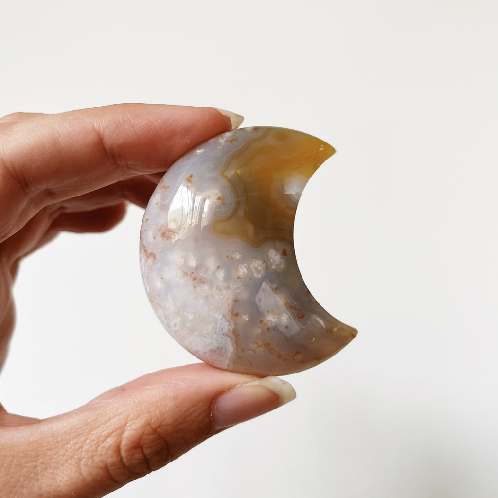 Flower Agate Moon - Crystal Shop – Almanac Supply Co.