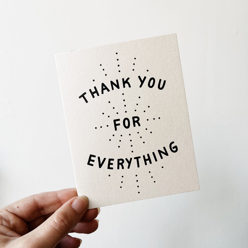 Thank You For Everything Greeting Card - Crystal Shop – Almanac Supply Co.